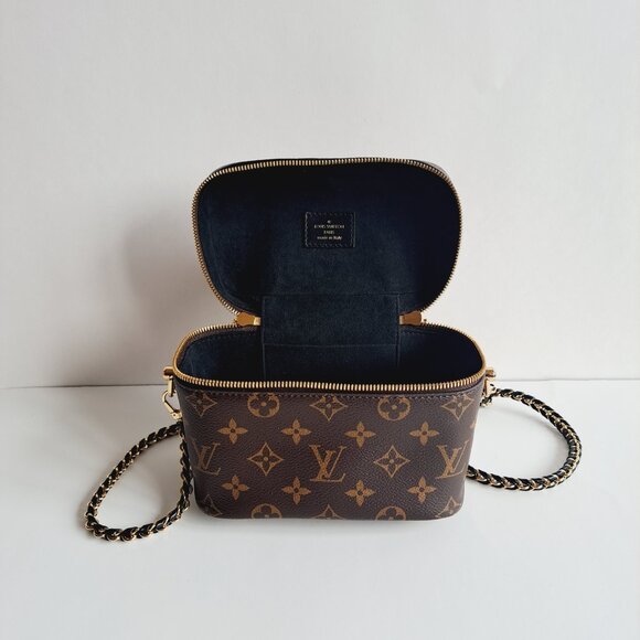 Louis Vuitton | Bags | Louis Vuitton Vanity Pm Monogram Reverse Canvas Crossbody Bag Brown ...